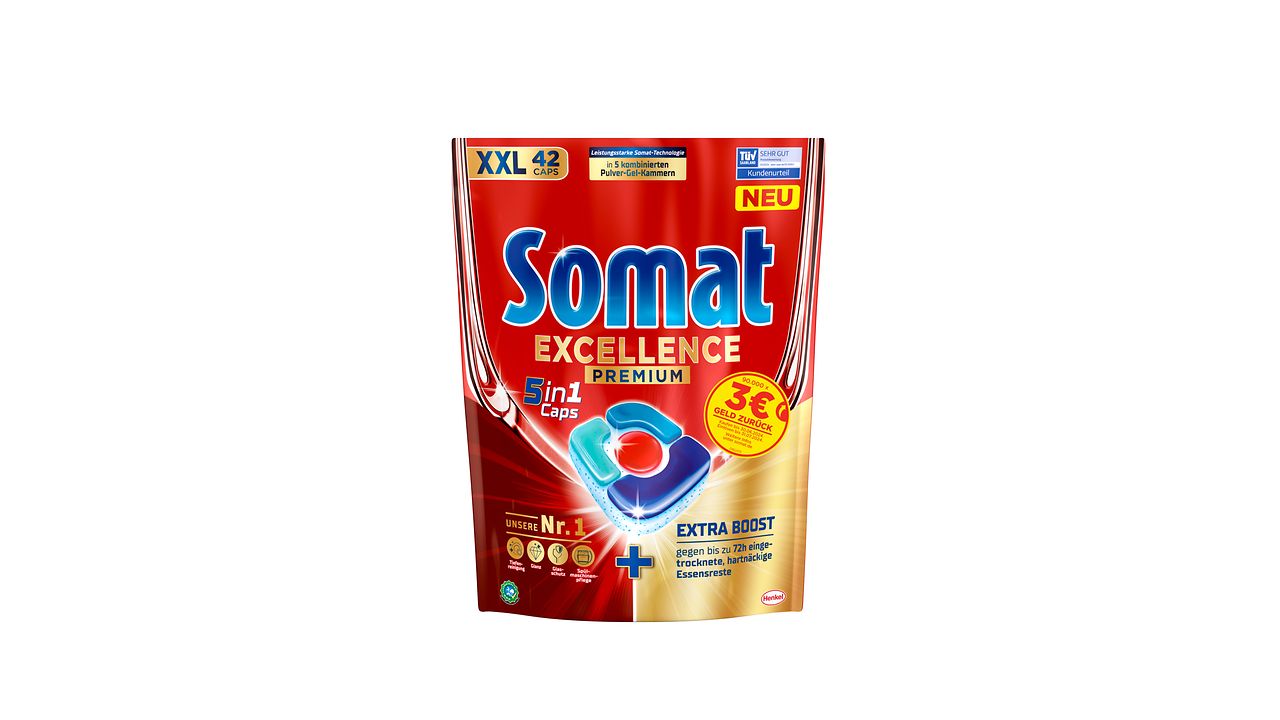 SOMAT EXCELLENCE PREMIUM 5IN1 CAPS sorgen für den Extra-Boost gegen ...