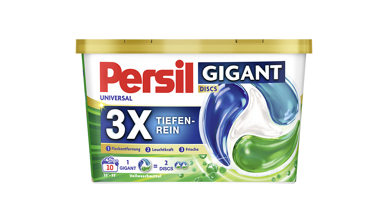 Persil Gigant Discs: Perfekt dosiert für große Waschladungen